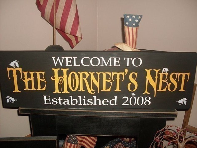 Custom Family Name Handpainted Primitive Wood Sign 8x24 Plaque | Etsy