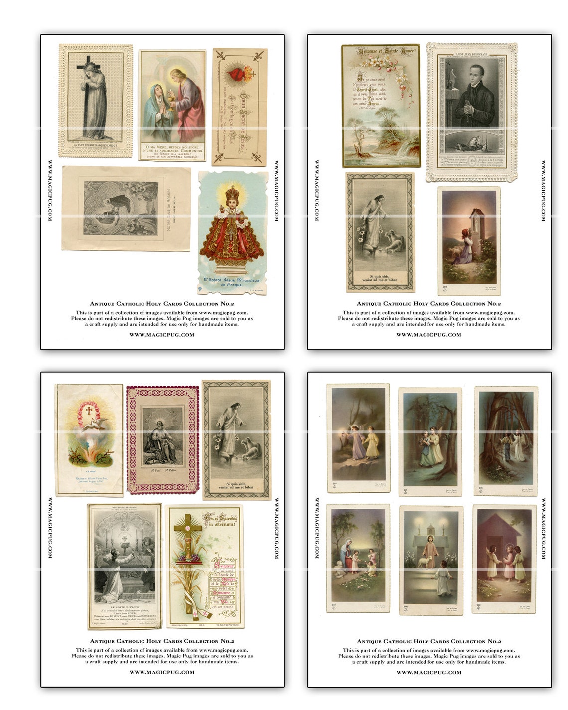 Catholic Holy Cards Digital Download Set A 74 Images for | Etsy