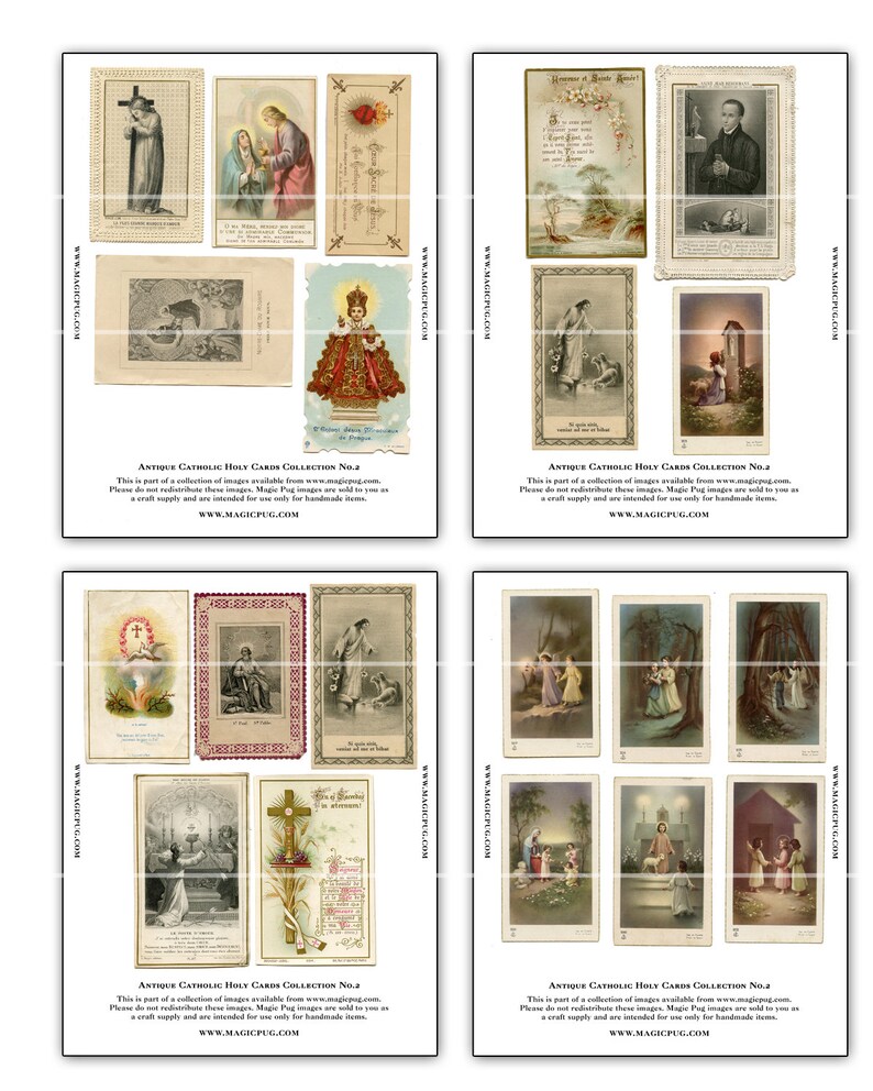 Catholic Holy Cards Digital Download Set A 74 Images for - Etsy