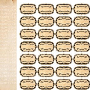 Sepia Blank Labels: Shabby Chic Rustic Gift Tag (editable PDF) - Etsy