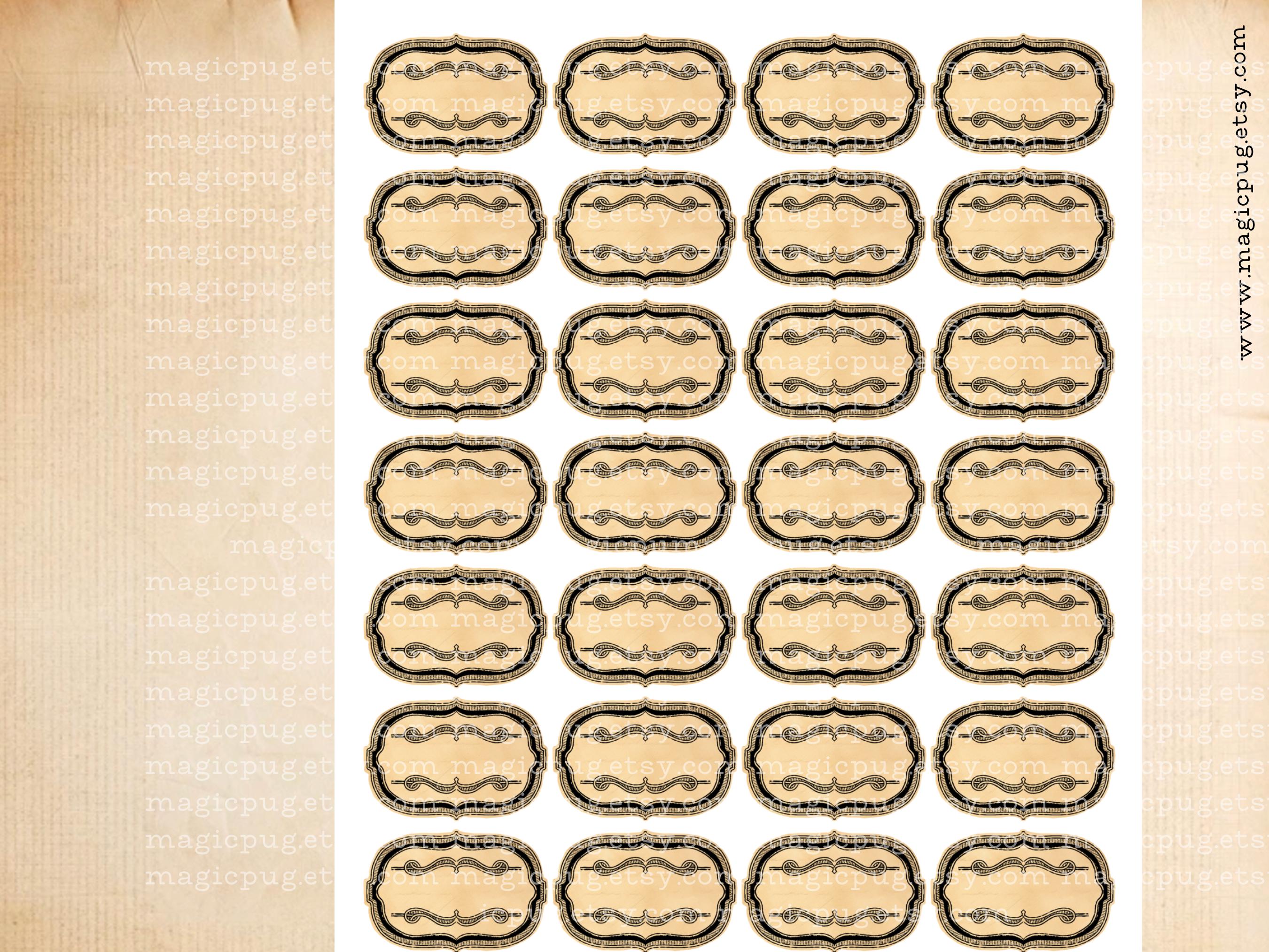 Sepia Blank Labels: Shabby Chic Rustic Gift Tag (editable PDF) - Etsy