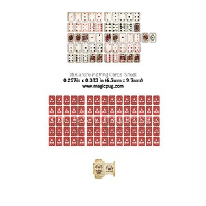 Printable Miniature Dollhouse Playing Cards With Box Digital Collage ...