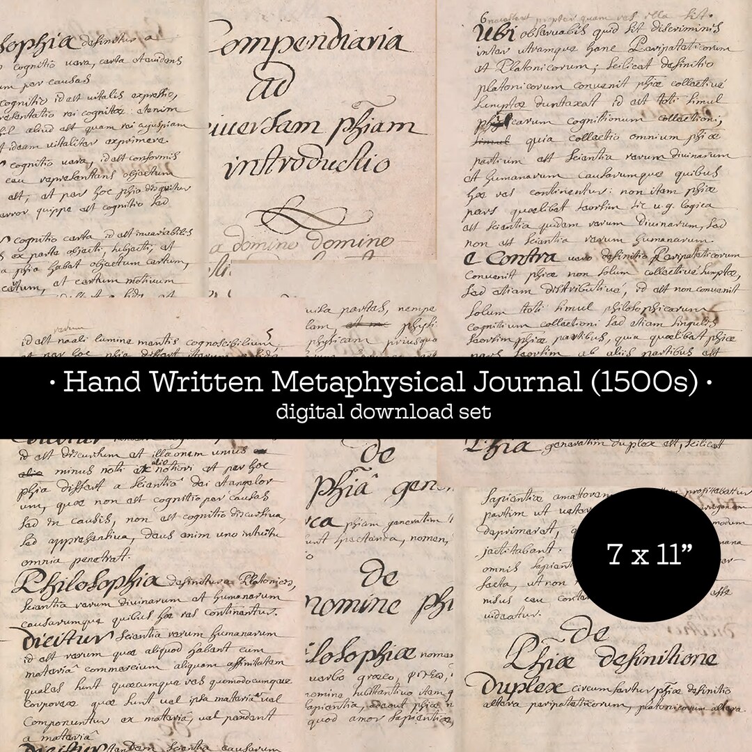 17th Century Metaphysical Poet Journal Handwritten Printable Sheets ...