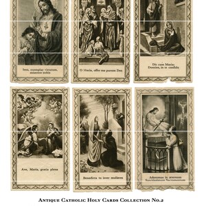 Catholic Holy Cards Digital Download Set A -- 74 Images for Digital ...