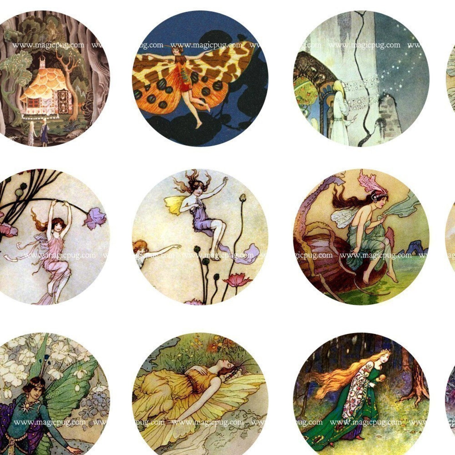 Fairy Fairies Quotes 1 Inch Circle Digital Collage Sheet for | Etsy