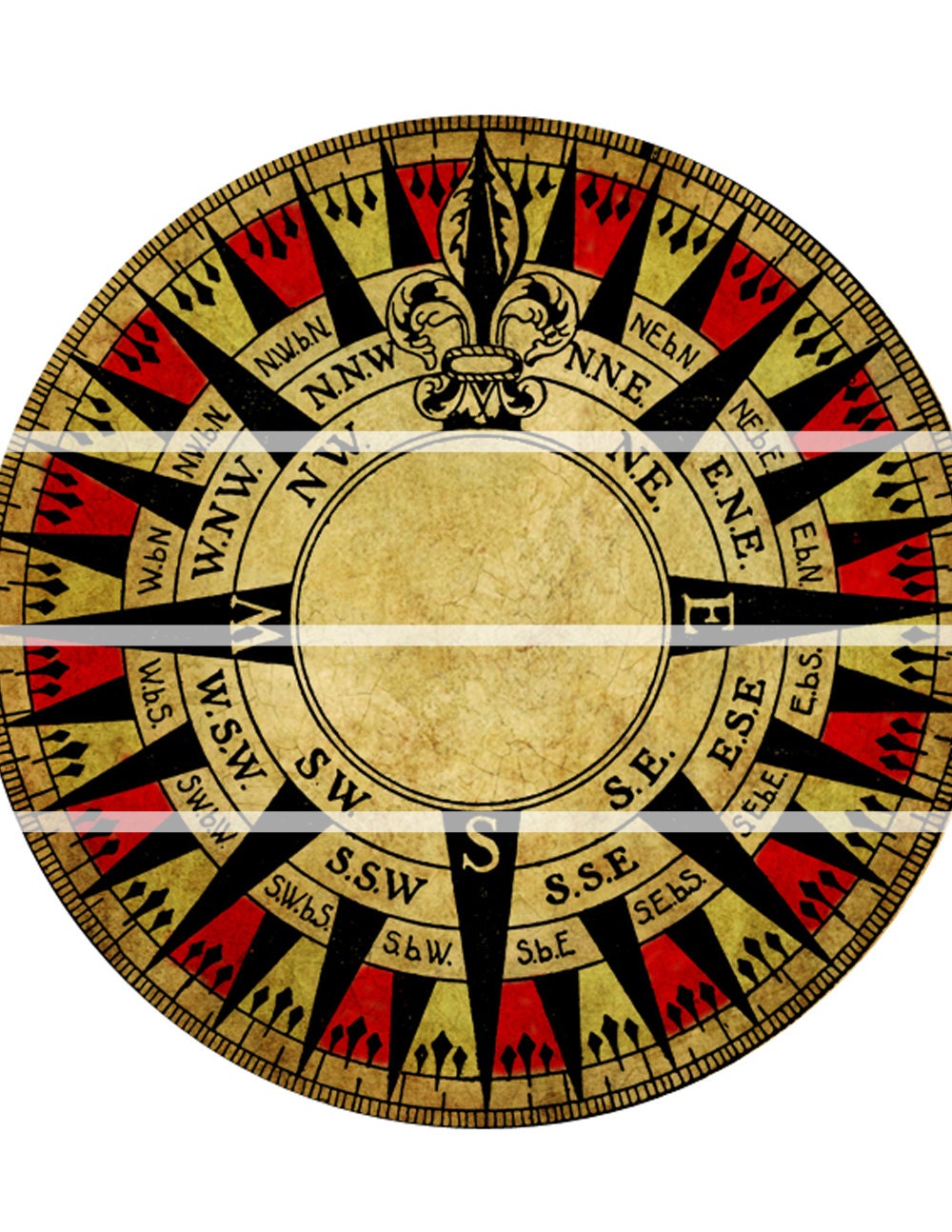 Mariner's Rose Compass Color Digital Collage Sheet 3.5 - Etsy