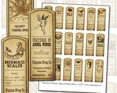 Fantasy Magic Potion Labels Digital Collage Sheet 18 Labels - Etsy