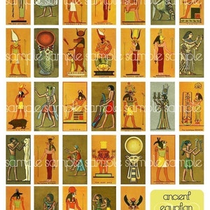 Ancient Egypt God and Goddess Digital Domino Download 1x2 Religious ...