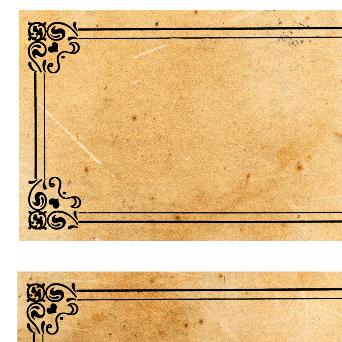 Antique Paper Blank Labels Set Digital Collage Sheet 300dpi | Etsy