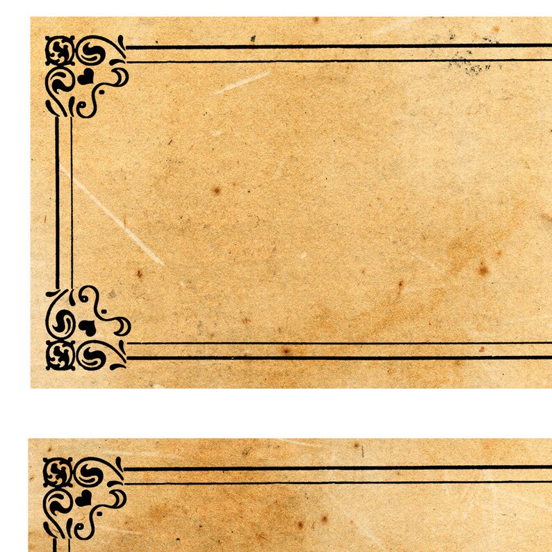 Antique Paper Blank Labels Set Digital Collage Sheet 300dpi - Etsy