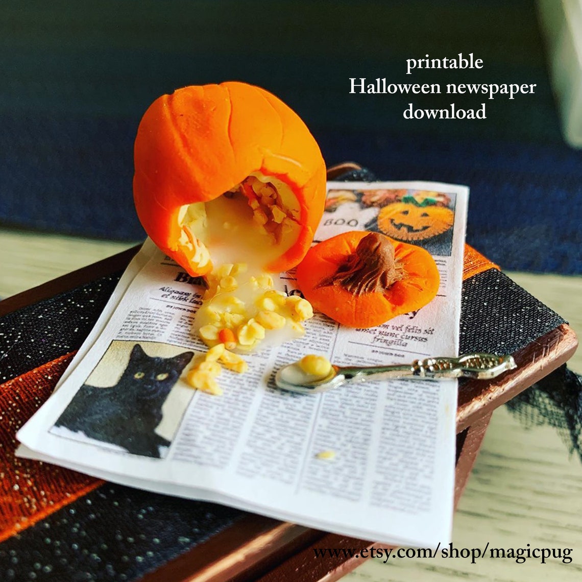 Instant Digital Download Printable Modern Halloween Newspaper | Etsy