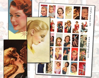 Antique Cowboy & Cowgirl Western Digital Collage Domino Sheet - Etsy