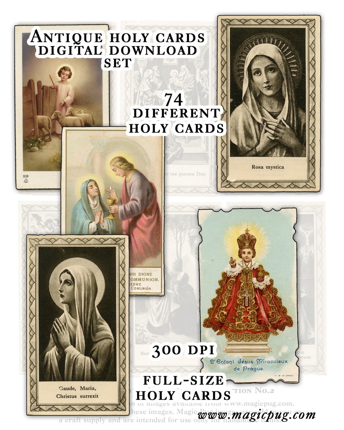 Catholic Holy Cards Digital Download Set A 74 Images for | Etsy