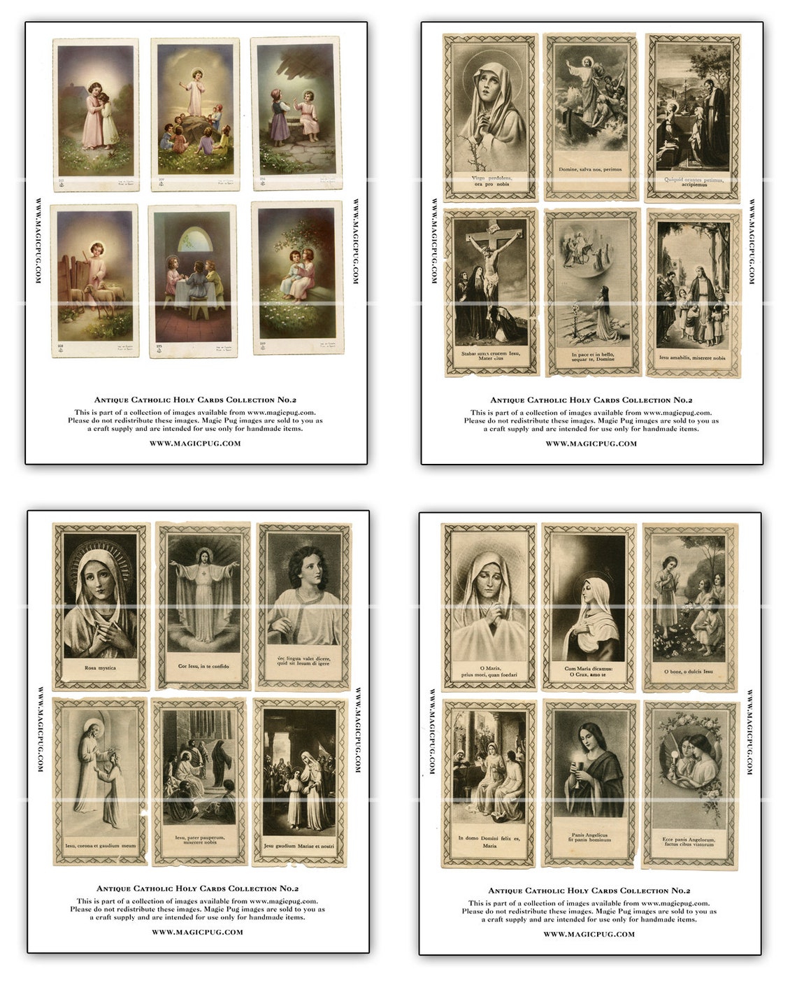 Catholic Holy Cards Digital Download Set A 74 Images for | Etsy