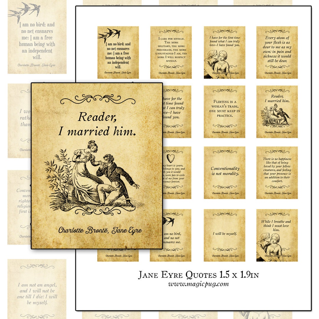 Instant Digital Download Printable Journal Planning Jane Eyre Quotes ...