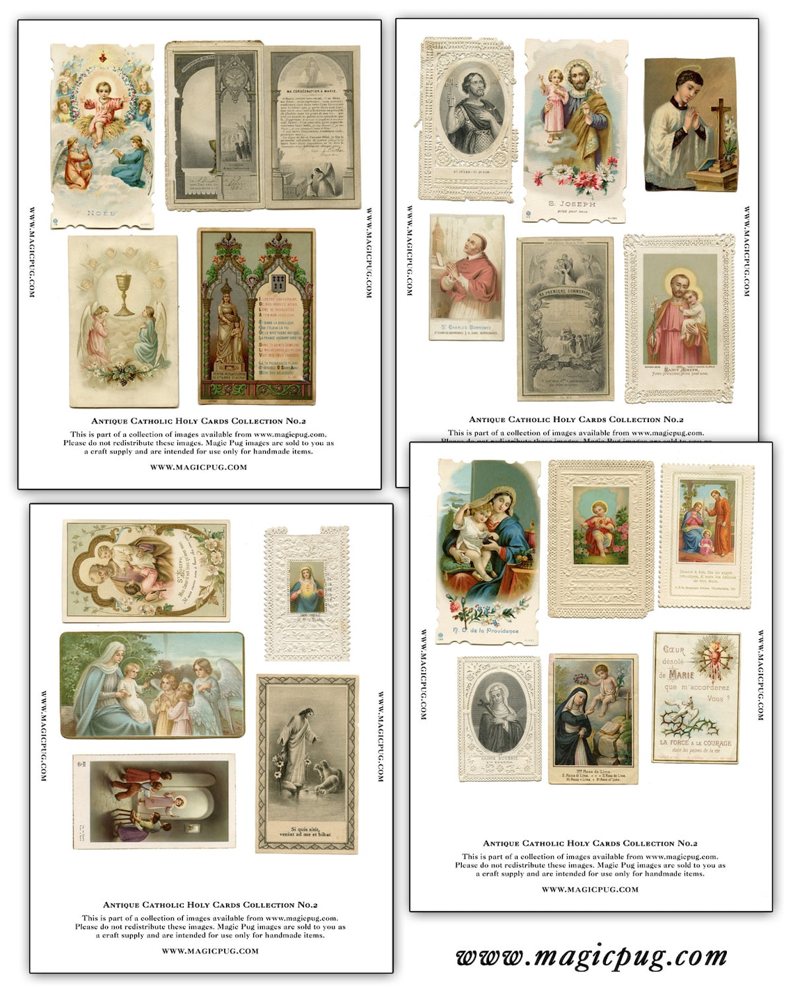 Catholic Holy Cards Digital Download Set B 55 Images for - Etsy