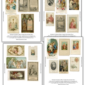 Catholic Holy Cards Digital Download Set B 55 Images for Digital ...
