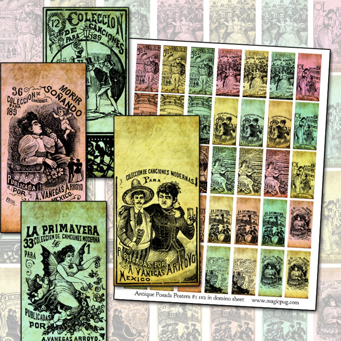 Jose Guadalupe Posada Antique Mexican Posters I digital - Etsy España