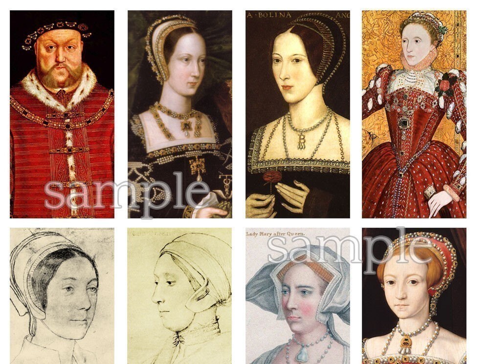 Henry VIII and Tudor Women Digital Collage Sheet for Domino - Etsy