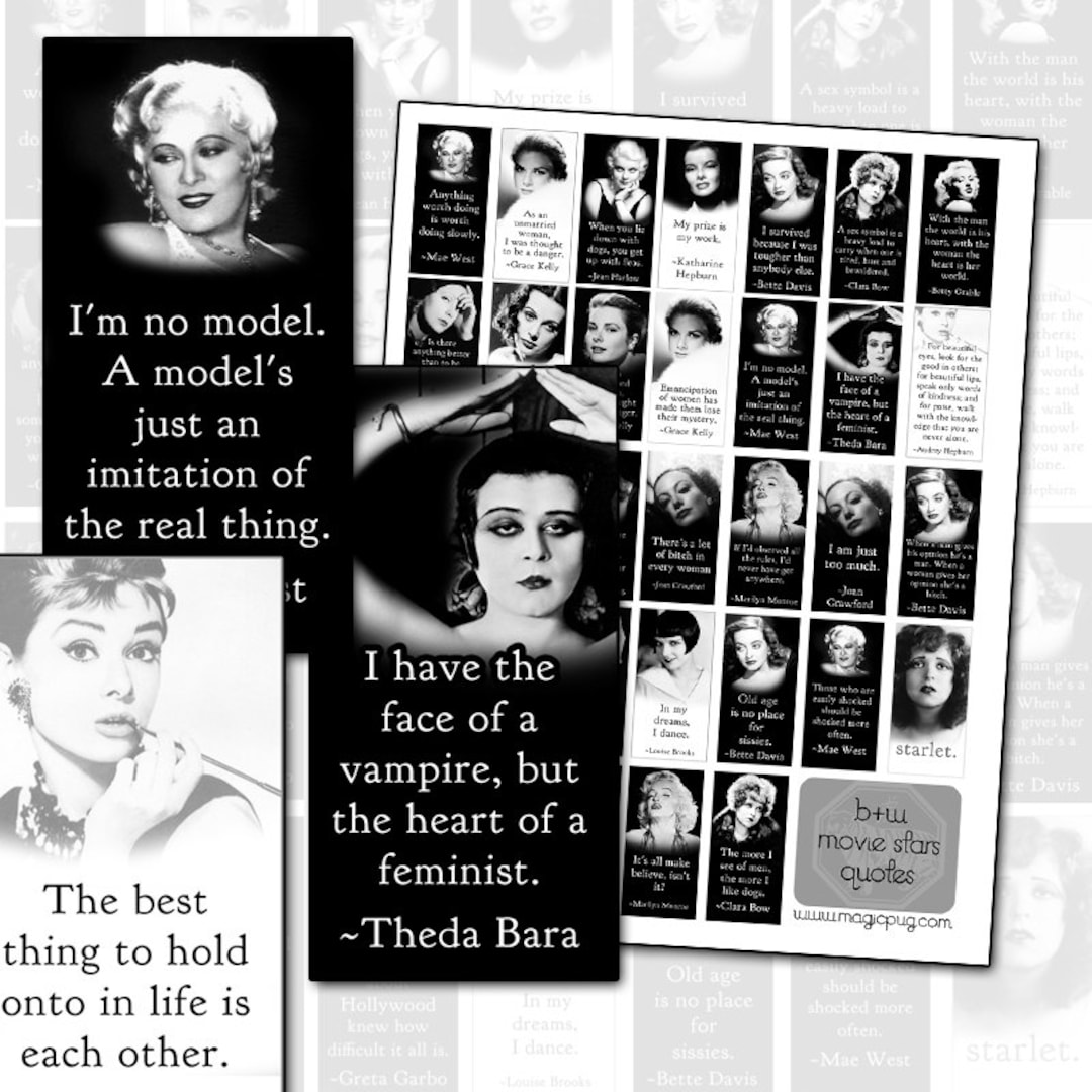 Movie Star Quotes Domino Tiles: Digital Collage Sheet (1x2) - Etsy