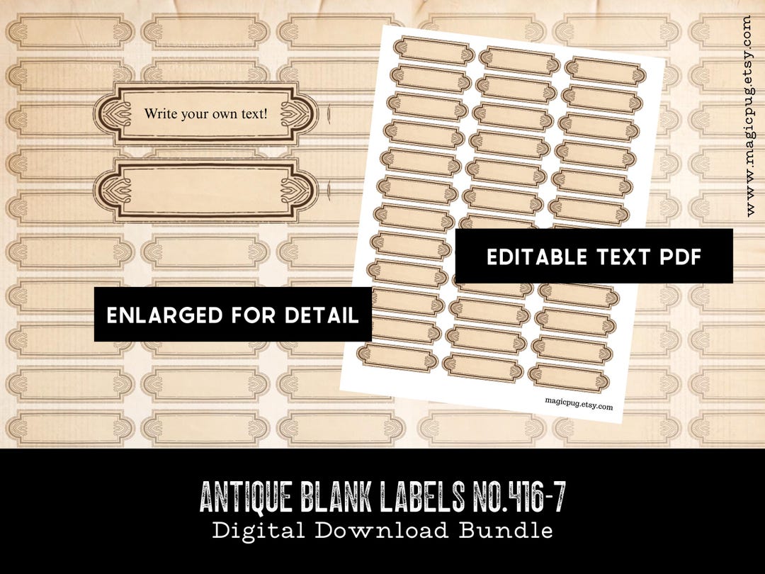 Sepia Blank Labels: Editable Rustic Gift Tag (PDF) - Etsy