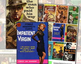 Vintage Pulp Fiction Books and Magazine Covers Digital Collage - Etsy