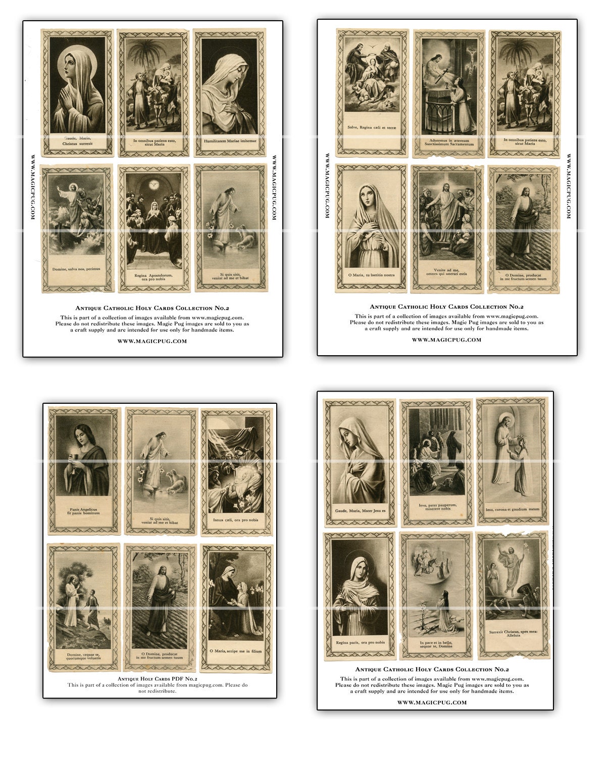 Catholic Holy Cards Digital Download Set A 74 Images for - Etsy