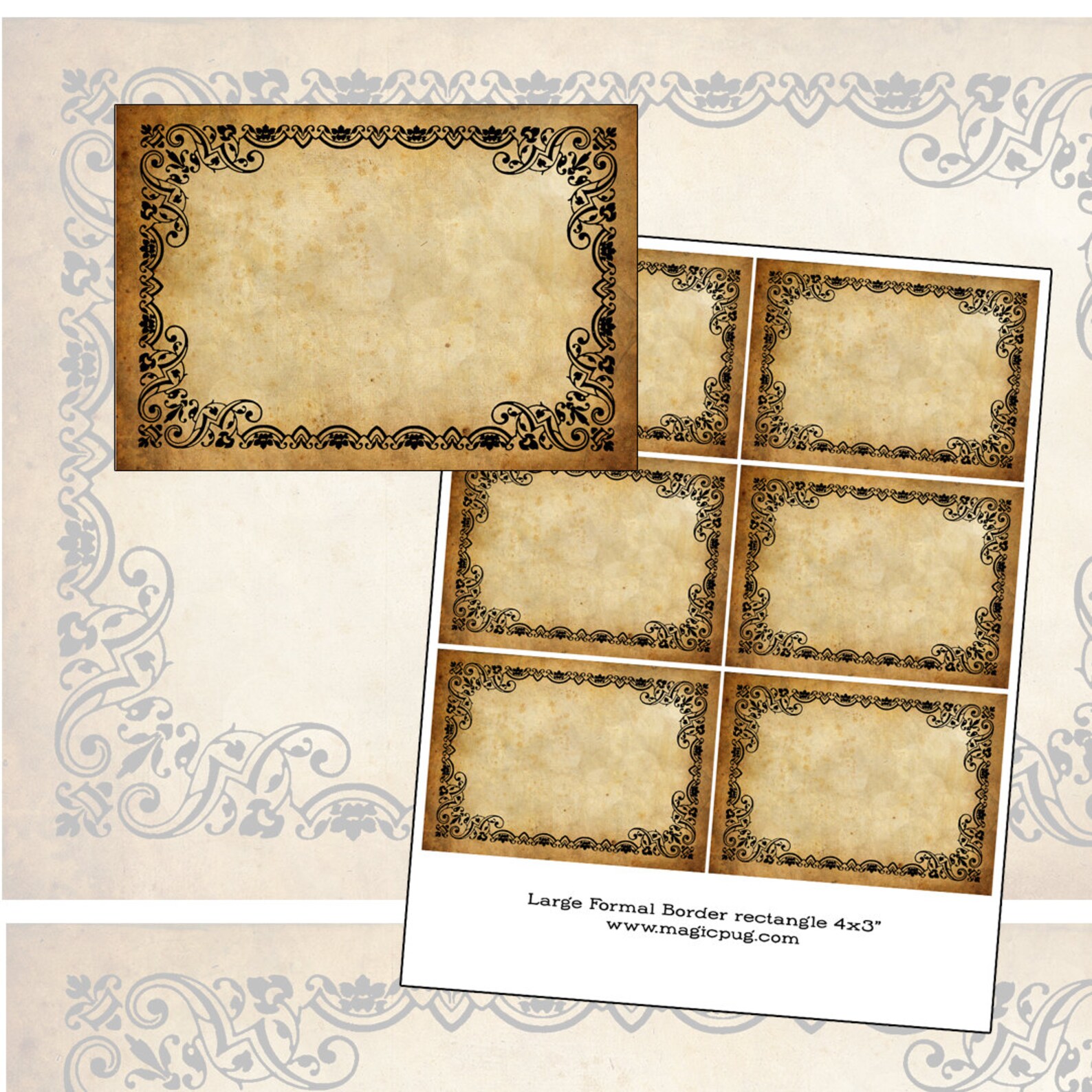 Large Sepia Antique Victorian Aged Blank Labels Set digital | Etsy