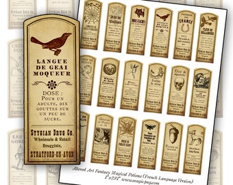 Fantasy Magic Potion Labels II Digital Collage Sheet 15 Labels | Etsy
