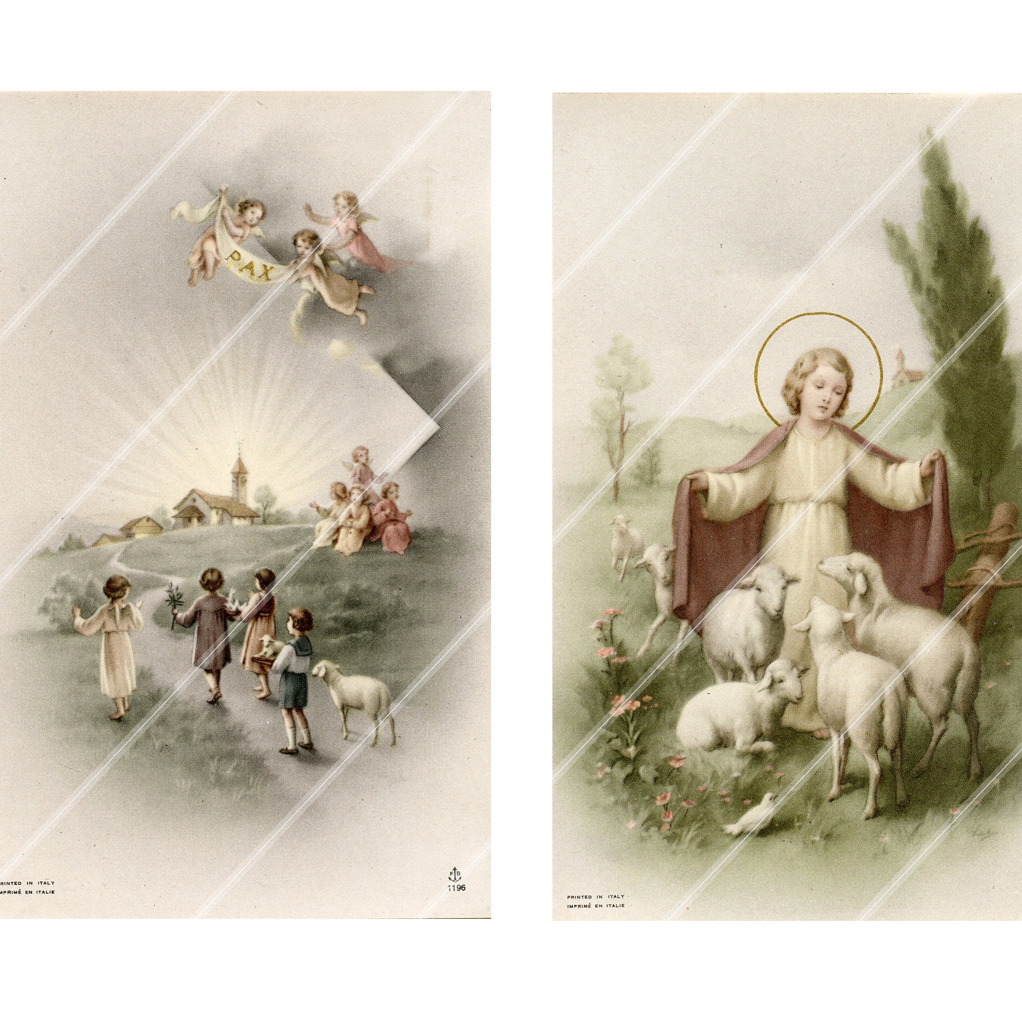 Instant Digital Download Antique Color Holy Prayer Cards VI 24 | Etsy