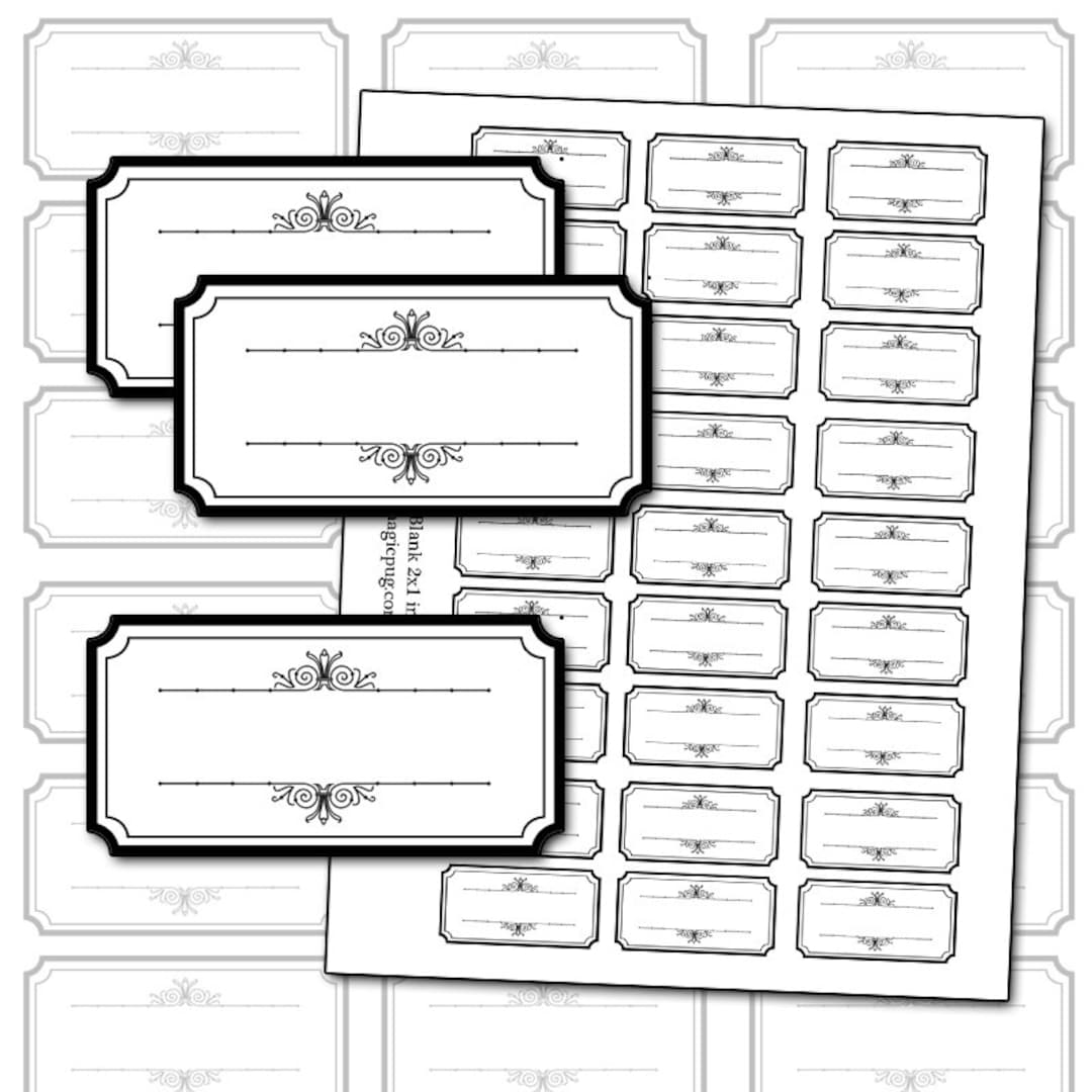 Editable Black and White Blank Labels: Kitchen Organization (PDF) - Etsy