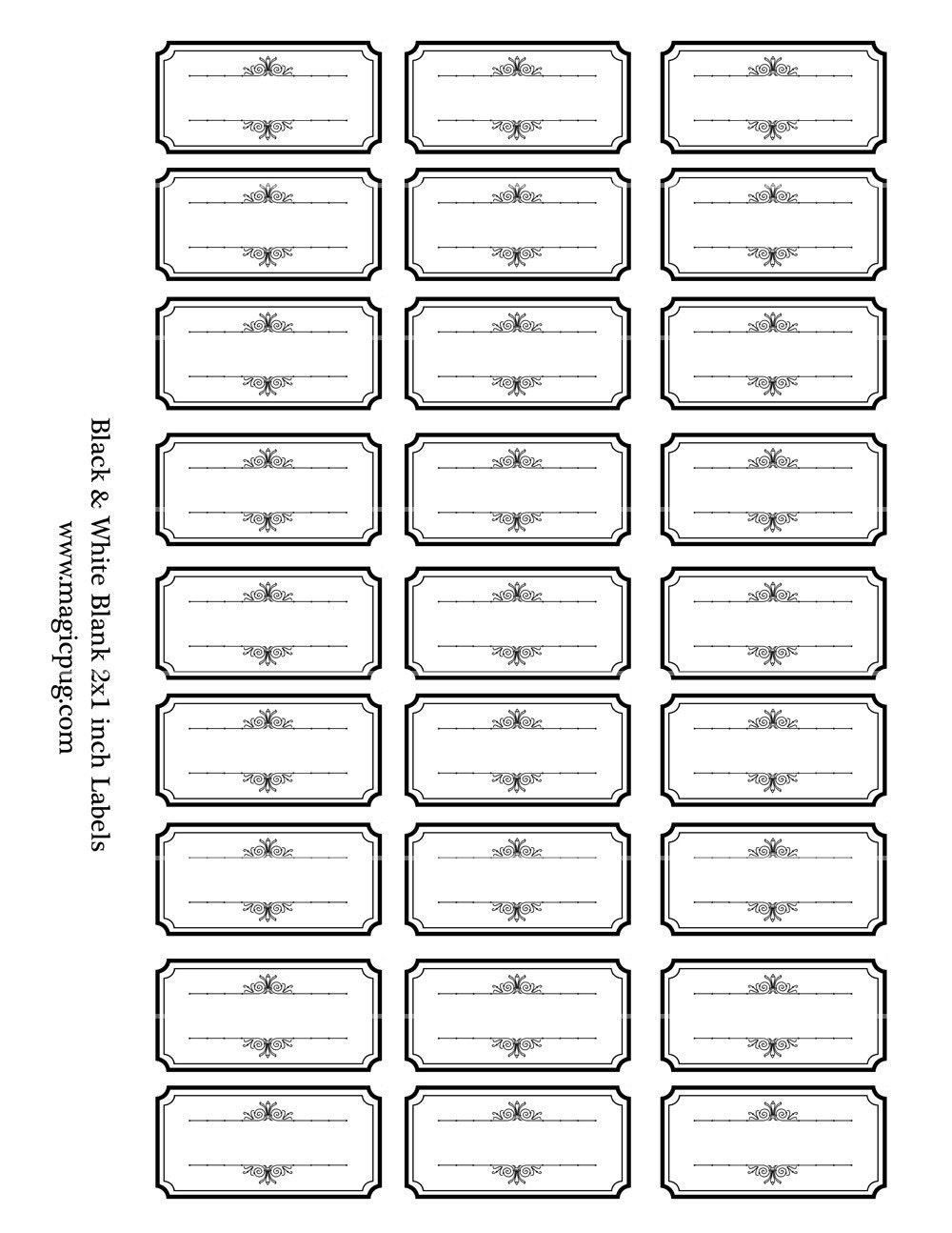 Editable Black and White Blank Labels: Kitchen Organization (PDF ...