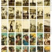 Antique Cowboy & Cowgirl Western Digital Collage Domino Sheet 1x2 25mm ...