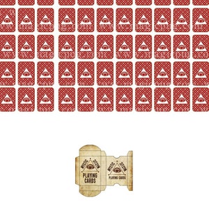 Printable Miniature Dollhouse Playing Cards With Box Digital Collage ...