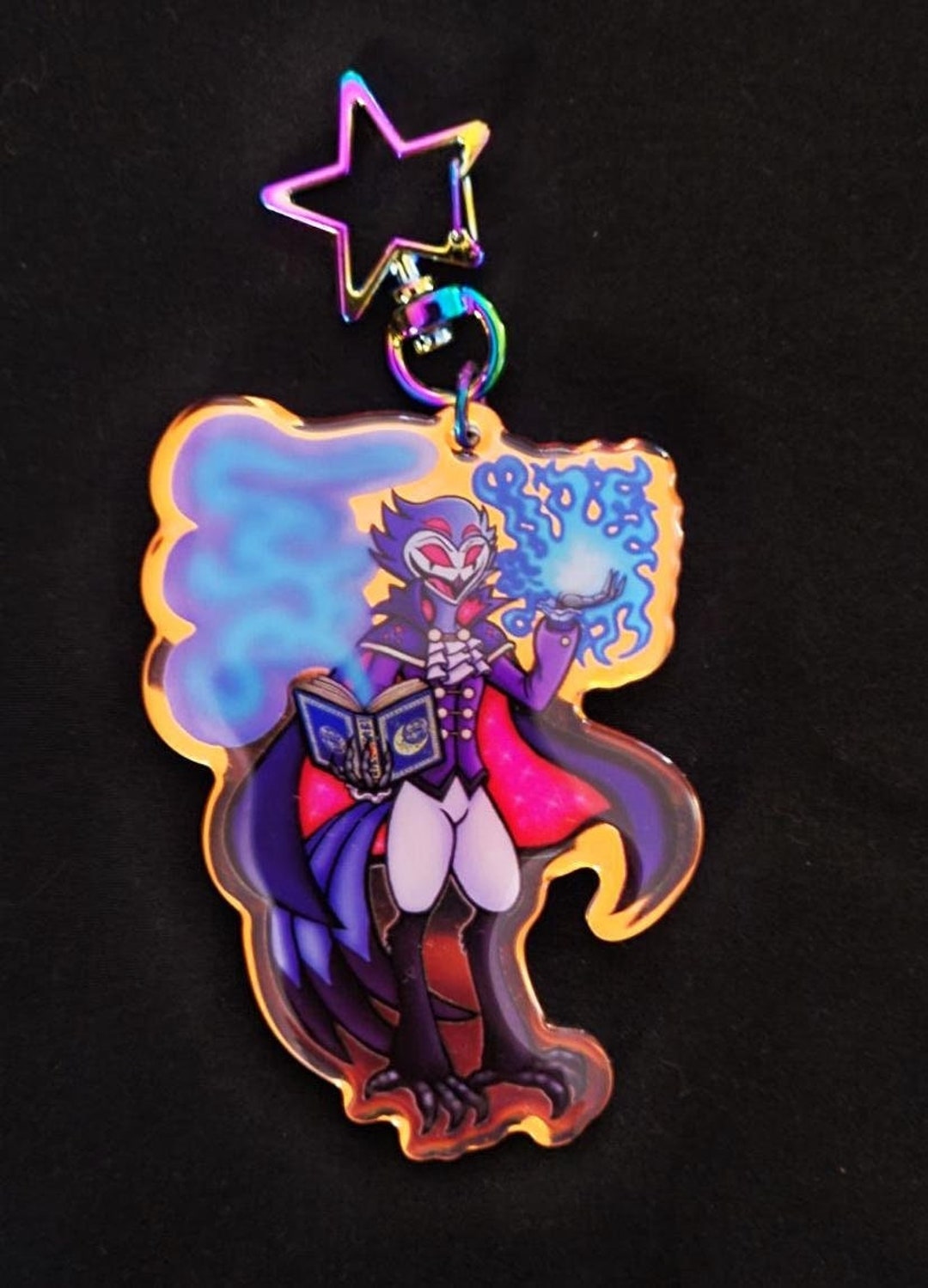 Stolas From Helluva Boss Shiny Rainbow Keychain / Charm - Etsy