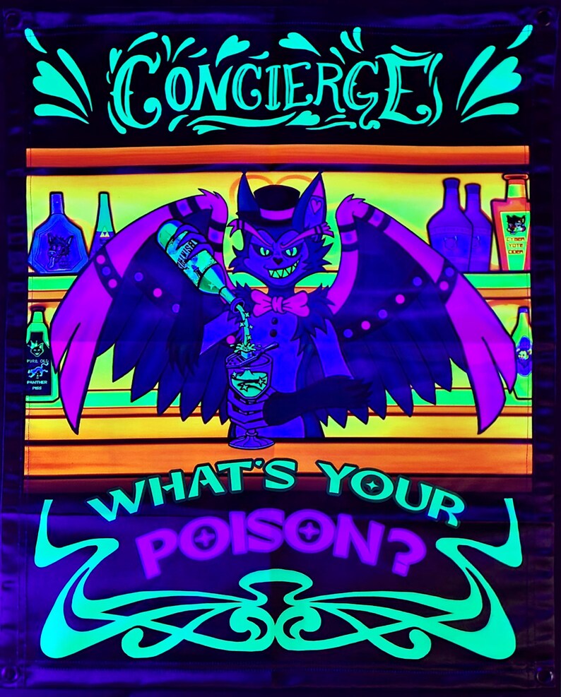 Husk From Hazbin Hotel Satin Blacklight Poster / Tapestry - Etsy