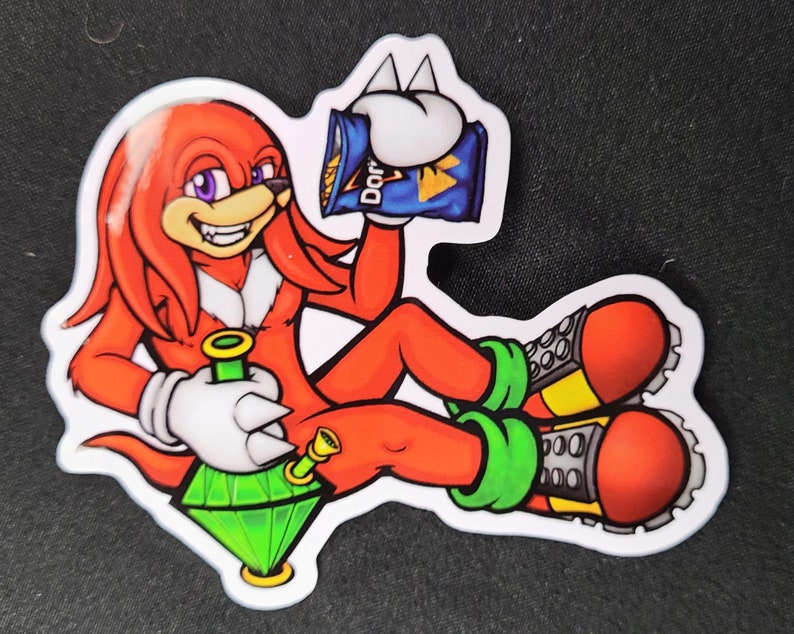 Stoner Knuckles From Sonic the Hedgehog With Bong Sticker - Etsy