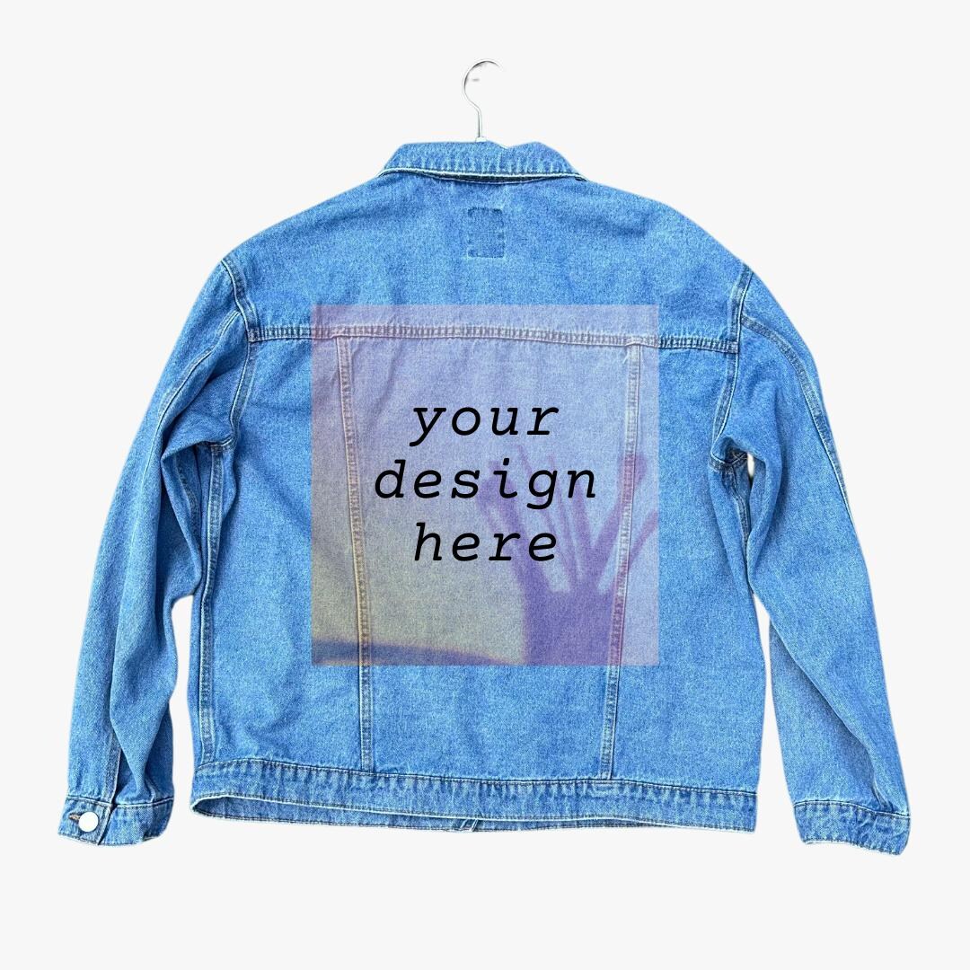 Custom Thrifted Hand Painted Denim Jacket | Unique & Sustainable ...