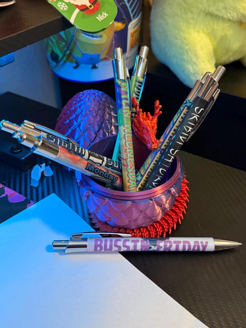 Handmade Days of the Week Pen Set, Middle School Student Gift - Etsy