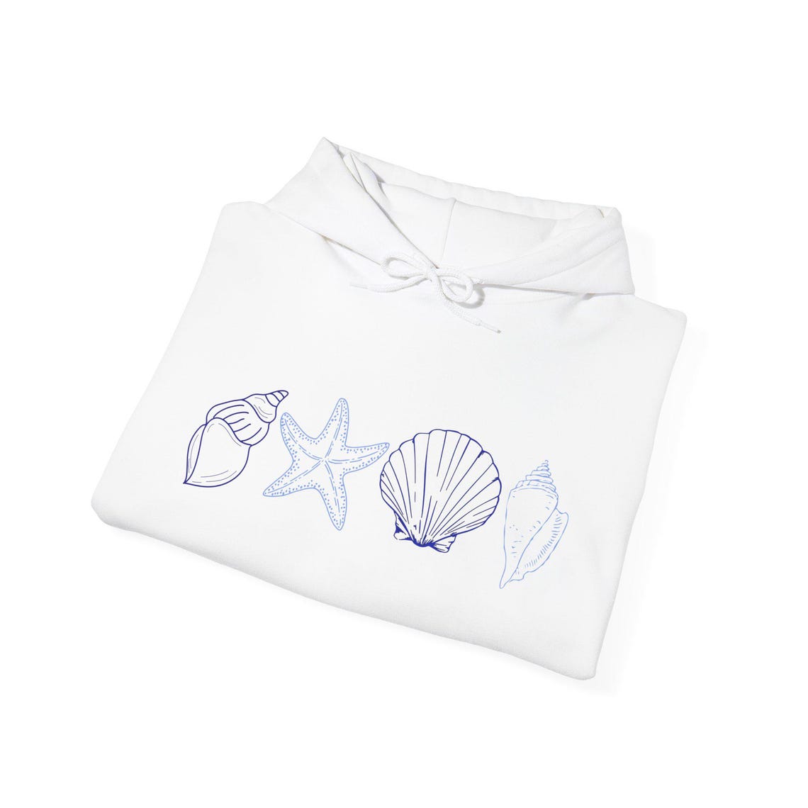 Seashell Hoodie, Beach Theme Sweater Gift, Ocean Lover Pullover, Unisex ...