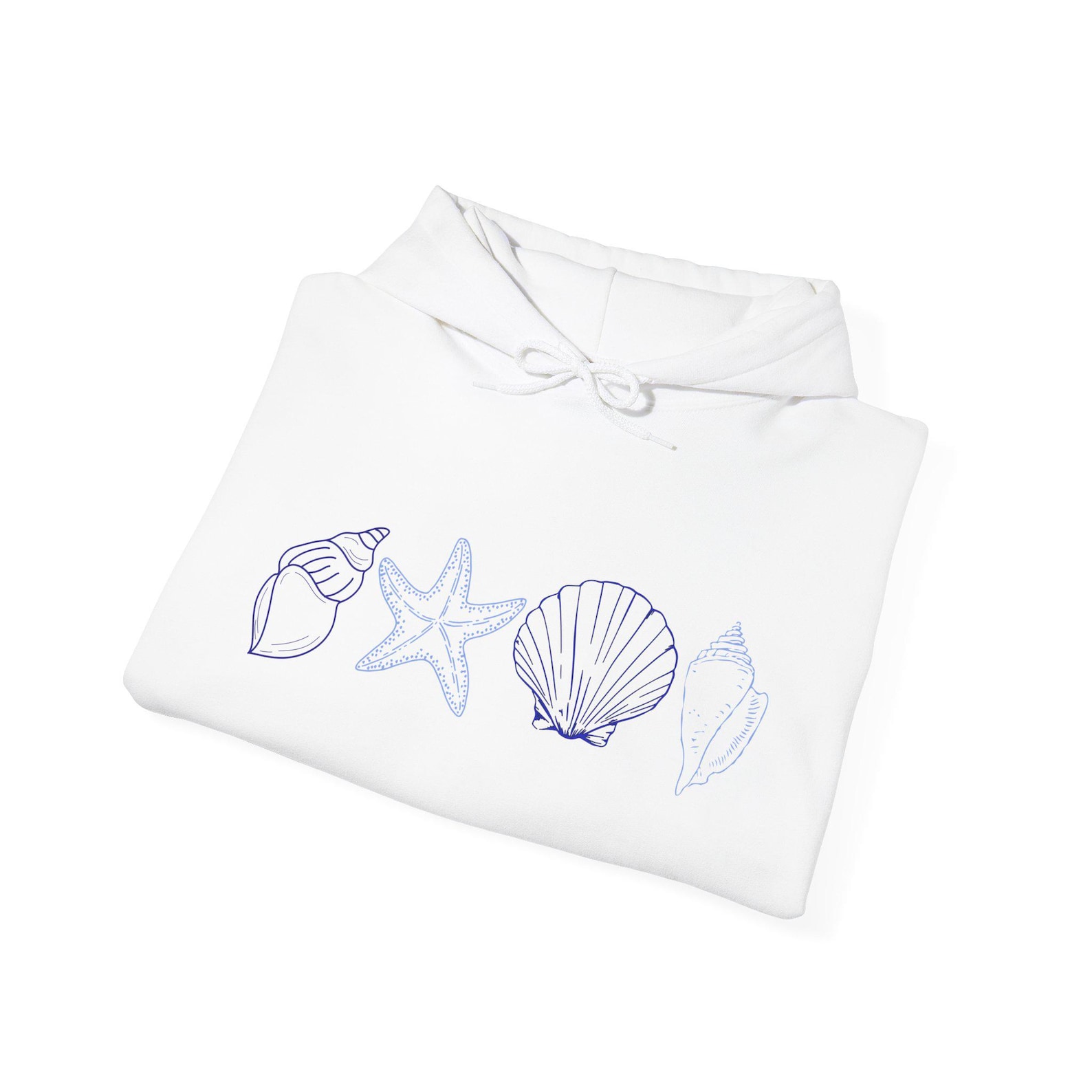 Seashell Hoodie, Beach Theme Sweater Gift, Ocean Lover Pullover, Unisex ...