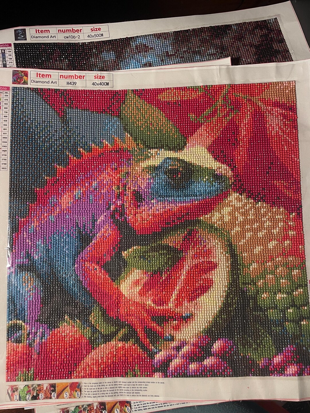 Multi Color Iguana Eating Fruit Unbranded Completed Diamond Art - Etsy