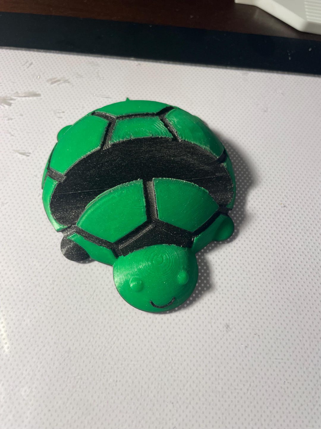 3D Printed Green and Black Turtle Phone Stand. - Etsy