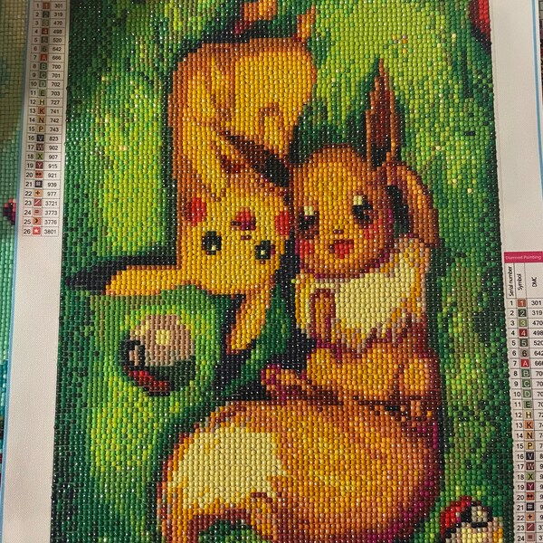 Diamond Art Pikachu - Etsy