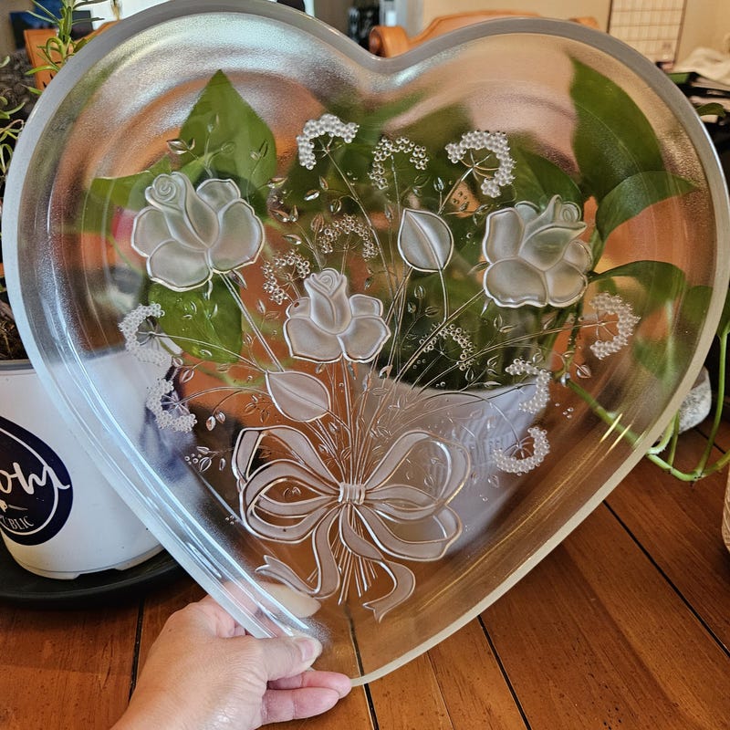 Heart Shaped Tray Crystal - Etsy