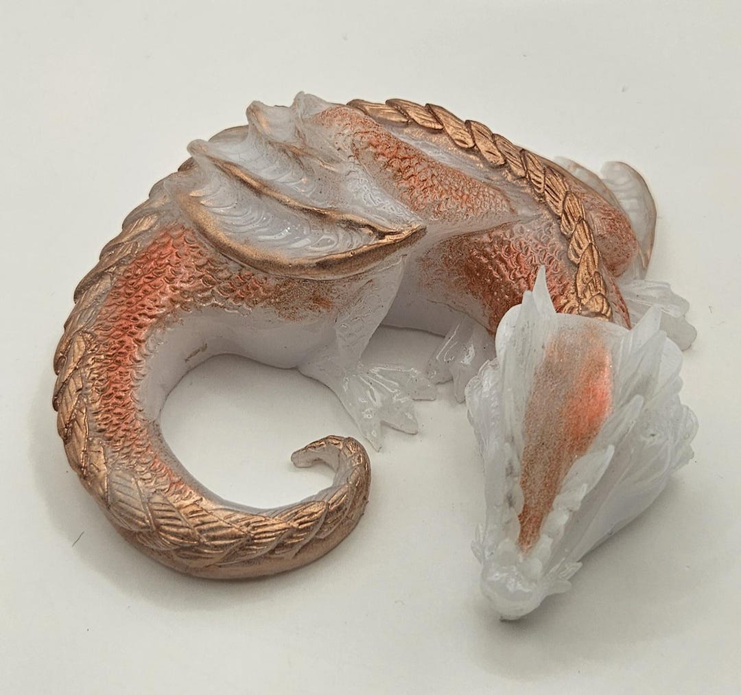Sleeping Dragon - Desk Buddy - Dice Guardian - Emotional Support Dragon ...