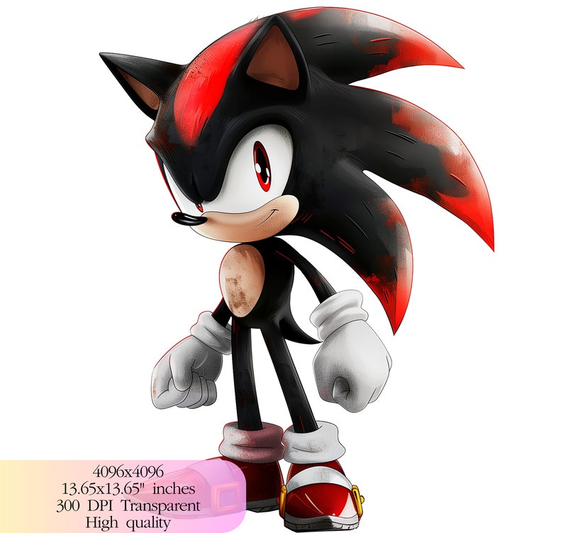 Sonic Shadow Birthday 300 DPI, High-resolution, Transparent Background ...