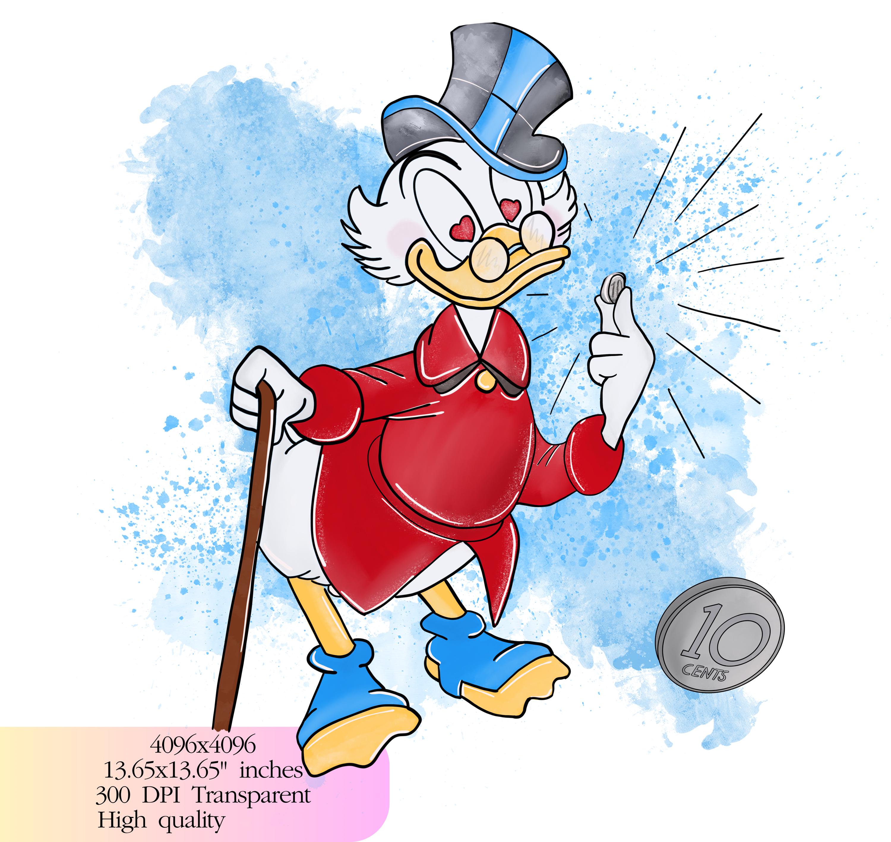 Scrooge Mcduck Design PNG 300 Dpi Sublimation Walt Disneyworld WDW ...