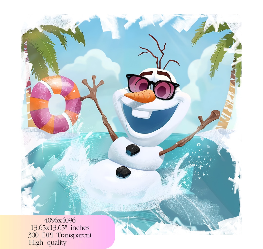 Frozen Olaf Pool Party Clipart, Frozen PNG, Olaf Summer Png Characters ...
