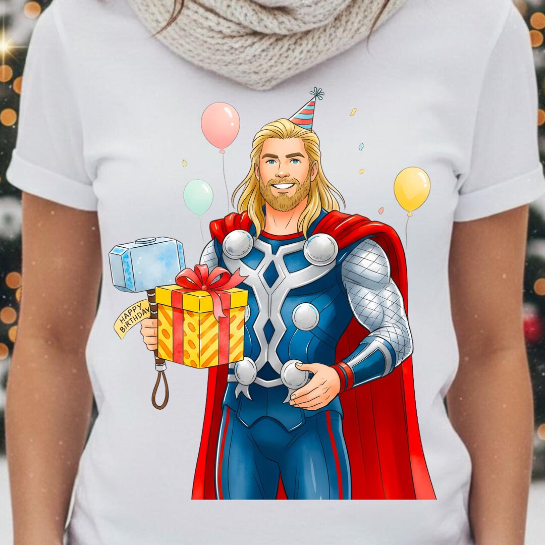 Thor Clipart Watercolor Birthday: Superhero Happy Birthday, Printable ...